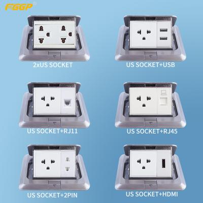 Cina 110V 250V 3.4A 5V ha prodotto lo sbocco doppio del pavimento di pop-up del caricatore di USB in vendita