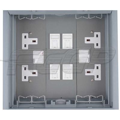 China Residential Waterproof Recessed Floor Box 20A Electrical Raised Floor Box for sale