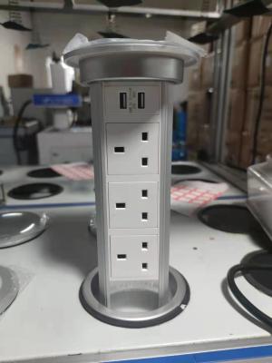China Opgezette de lijst motoriseerde Pop Omhooggaande Contactdoos met USB-Type C voor Conferentie Te koop