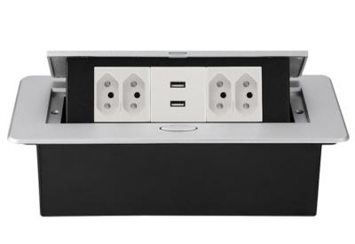China Estallido universal retractable de la tabla encima de los zócalos impermeables a prueba de explosiones de escritorio del Usb 13amp de los mercados en venta