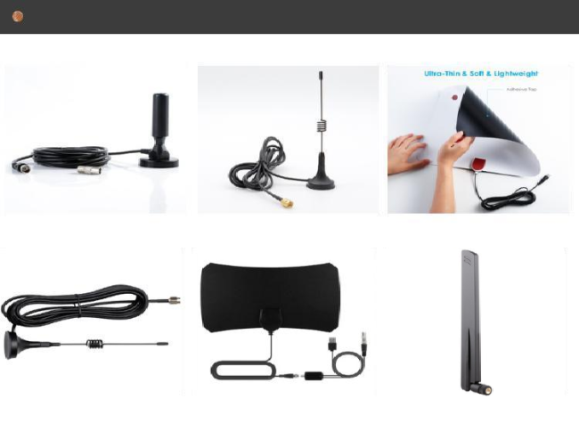 Portable TV HDTV Antenna Aerial DVB-T Amplified 5dBi 50 Miles Range Indoor Car 1080P High Definition Digital Freeview