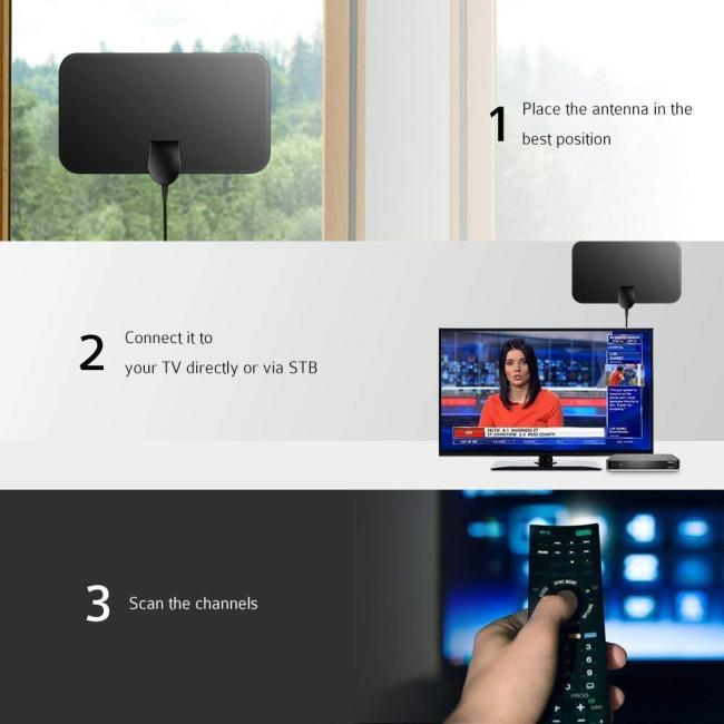 High Quality Outdoor indoor TV antena high gain digital antennas hdtv aerial uhf vhf tv antenna for long range
