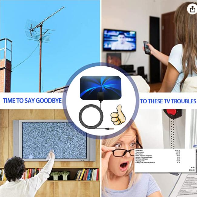 Hot Selling Telecom Antenna TV Digital 1080P 4K Free Channel Digital Indoor HD TV UHF VHF Movie TV Antenna