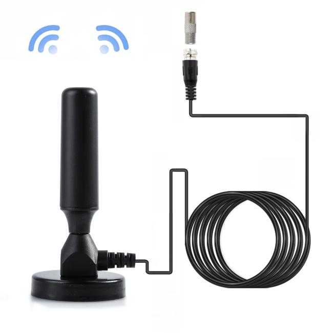 UHF 470-860Mhz Signal Booster Magnetic Rubber Barrel HDTV Digital Indoor TV Antenna