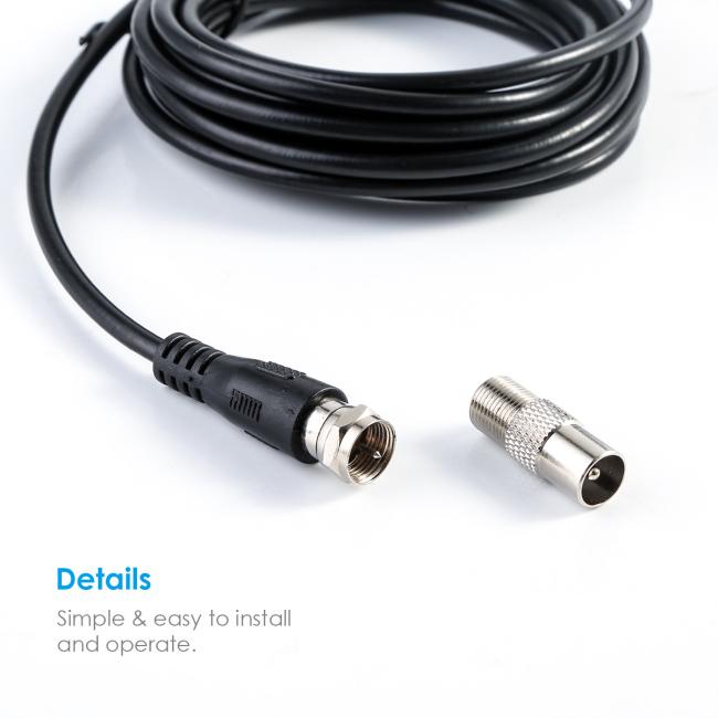 UHF 470-860Mhz Signal Booster Magnetic Rubber Barrel HDTV Digital Indoor TV Antenna