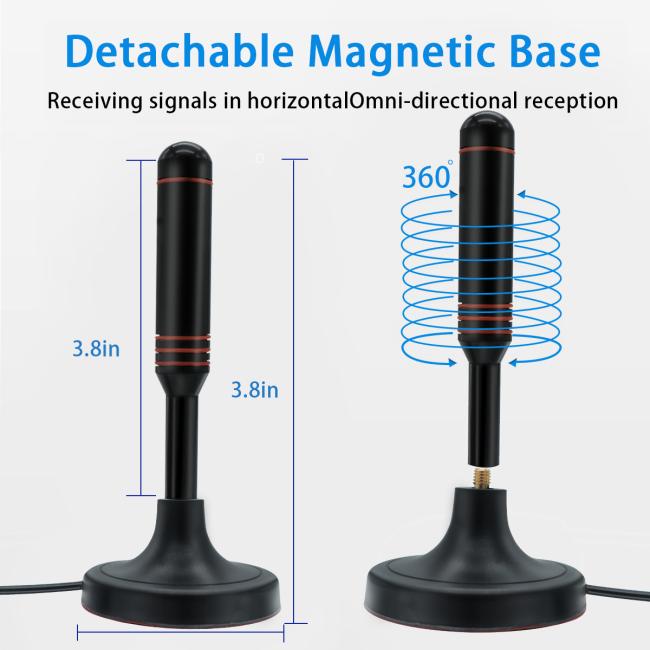 High Gain indoor Long Rnge Amplifier VHF170~240mhz,UHF470~862mhz TV Antenna