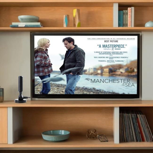 Portable TV HDTV Antenna Aerial DVB-T Amplified 5dBi 50 Miles Range Indoor Car 1080P High Definition Digital Freeview