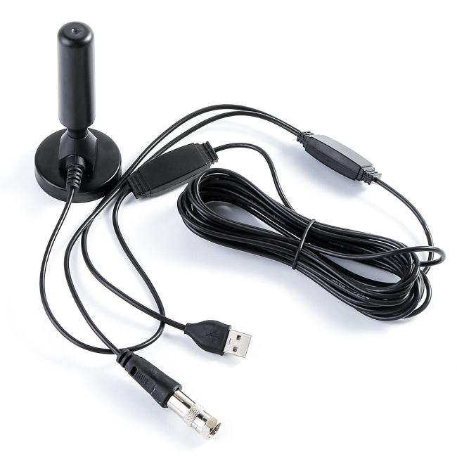 Portable TV HDTV Antenna Aerial DVB-T Amplified 5dBi 50 Miles Range Indoor Car 1080P High Definition Digital Freeview