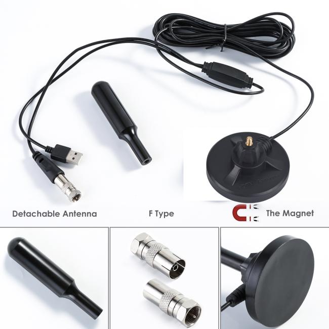 DVB-T2 TV Signal Booster Outdoor 75 Ohm FM Radio Antenna with USB External TV Antenna
