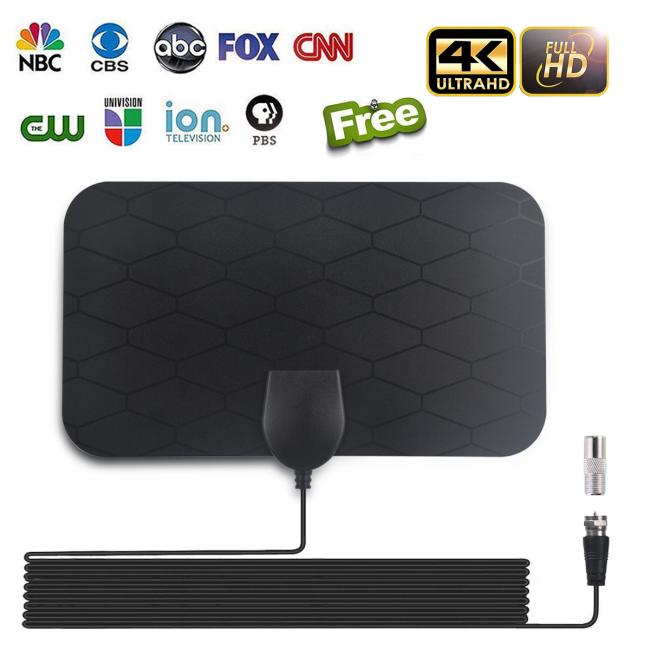Amplified HD Digital TV Antenna with 150 Miles Range Signal Booster Support 4K 1080p HDTV