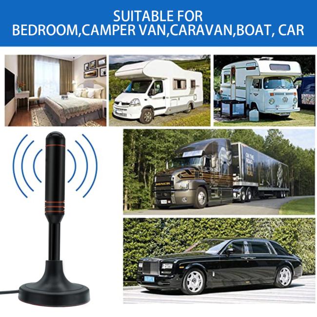 Smart TV Amplified HDTV Indoor Digital Antenna with 350 Mile Range Support for 4K 1080P Fire TV Stick