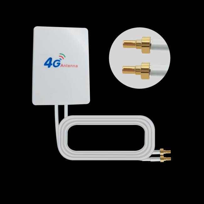 4G LTE antenna dual interface CRC9 small flat panel high gain router Internet card external antenna