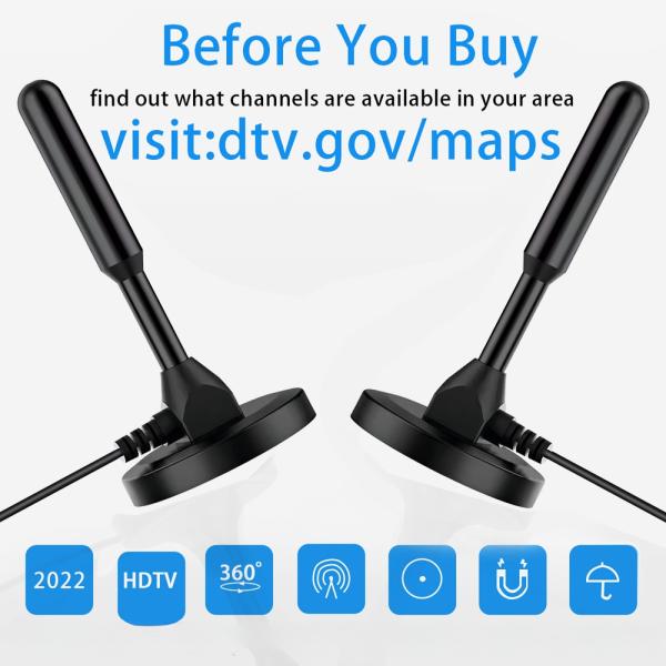 Quality 75 Ω Input Impendence UV Protected ABS Iron 50 Miles Range DVB-T2 HDTV Digital for sale