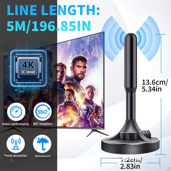 Quality UV Protected ABS Iron Input Impendence 75 Ω Antenna TV Receiving Signal 2024 for sale