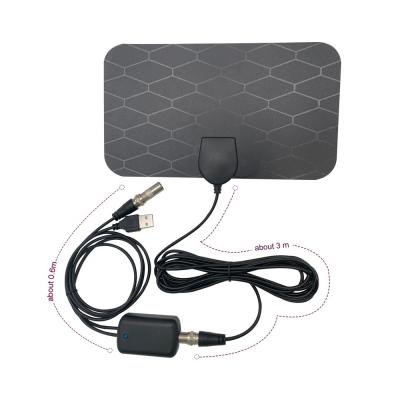 China Hot Sale 4K DVB-T DVB-T2 Indoor TV Antenna with High Gain Coaxial Connector UHF Reception and 3m Cable Direct from Factory for sale