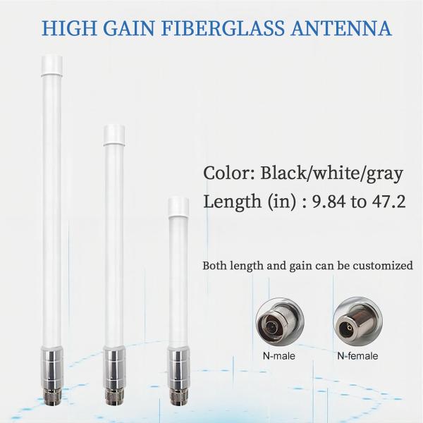 Quality 5dbi 8dbi 10dbi Omni Directional Antenna Fiberglass 2400MHz Antenna with Support for sale