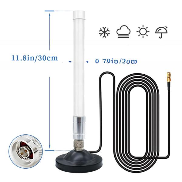 Quality 150mm Waterproof WiFi 2.4G Omni Fiberglass Antenna High Gain 8dBi 2400~2500MHz for sale
