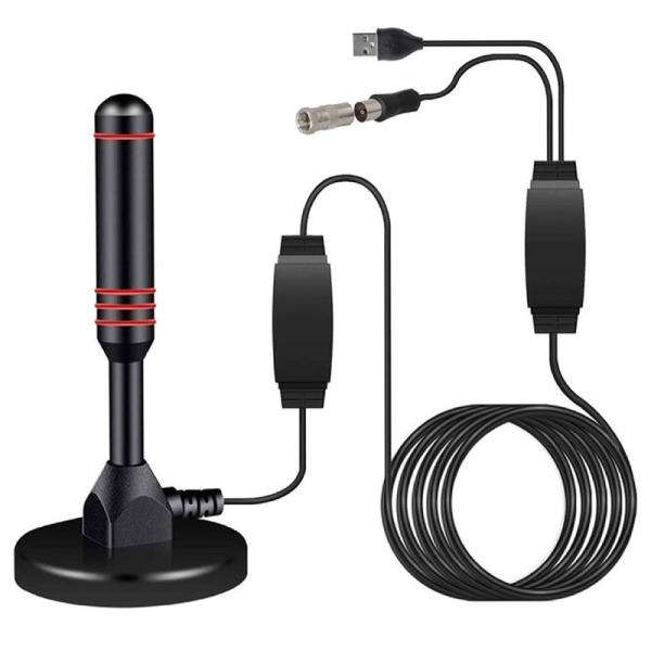 Quality HD Indoor Amplified Digital TV Antenna 200 Miles Ultra HDTV with VHF / UHF Amplifier Quick Response Indoor Outdoor Antenna Set for sale