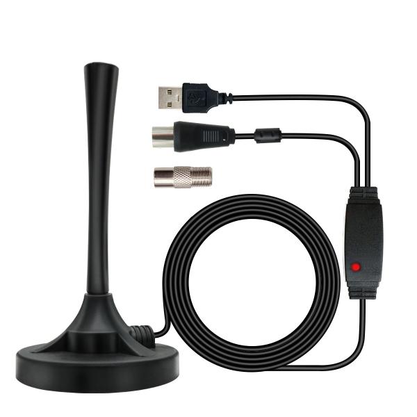 Quality Hot Mini HD Indoor Digital TV Antenna DTMB Suction Cup with 5m Cable ATSC DVB-T2 HDTV Antenna Mini HD Antenna for sale