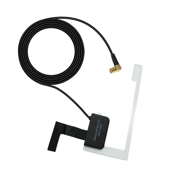 Quality Active Antenna Car FM Radio Antenna 15dbi Patch Digital Radio Antenna with SMB Plug and 50/75 Ohm Impedance for sale