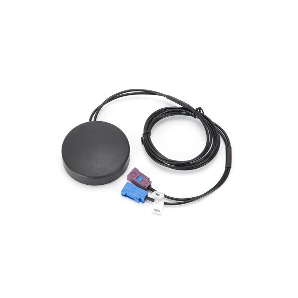 Quality GPS/Beidou+GSM/3G/4G combination antenna for vehicle navigation FAKRA SMB long straight female C/D external circular antenna for sale