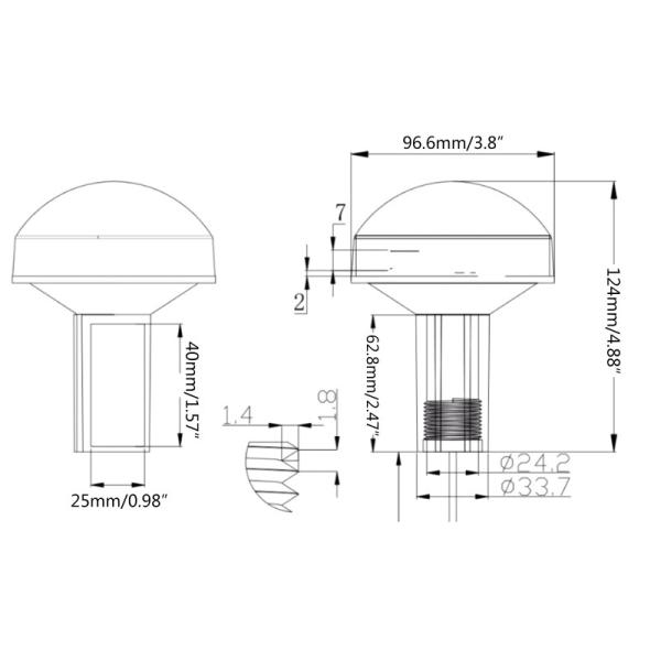 Quality GPS Beidou dual-mode mushroom head antenna positioning marine waterproof marine for sale