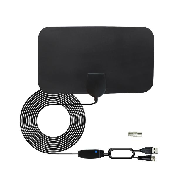 Quality 4K Digital TV Antenna 50 Miles Booster DVB-T Aerial HD Flat Indoor Active 25DBi High Gain VHF UHF  For TV signal receiver for sale