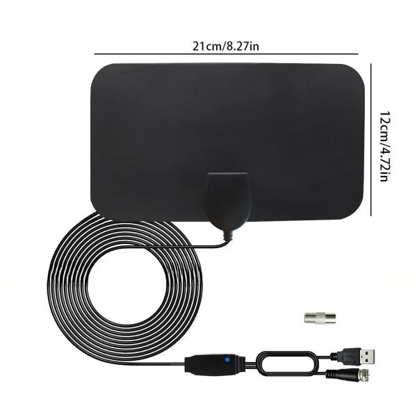 Quality 4K Digital TV Antenna 50 Miles Booster DVB-T Aerial HD Flat Indoor Active 25DBi for sale