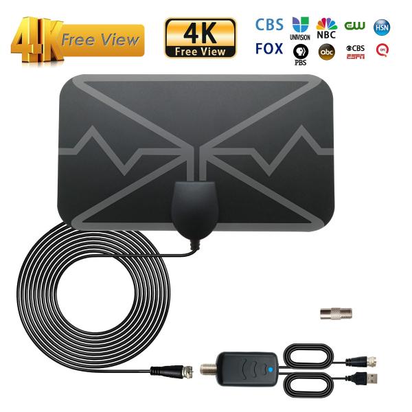Quality Amplified 50miles HD TV Antenna VHF174-230/UHF470-862 Frequency Range 25dbi Gain for sale