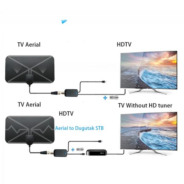 Quality Amplified 50miles HD TV Antenna VHF174-230/UHF470-862 Frequency Range 25dbi Gain for sale