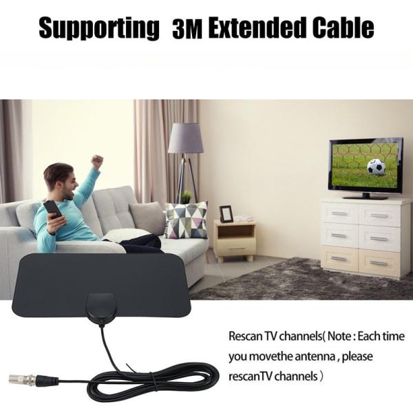 Quality 4K 25DBI Indoor digital tv antenna for hdtv vhf and uhf antenna remote control for sale