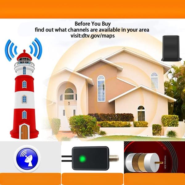 Quality 25dbi High Gain Digital Antenna for Indoor TV HD DTMB HDTV with Amplifier VHF for sale