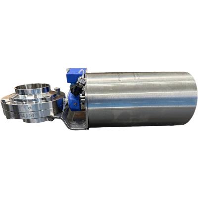 China EPDM Seal Manual Sanitary Butterfly Valve For Pharmaceutical Liquid for sale