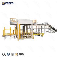 China 1200 Cycles Per Hour High Level Palletizer With Flat Push Large Bag Stacker for sale