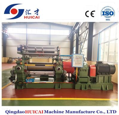China 380V Spanning Rubber Two Roll Mixing Mill met automatische besturing en menging Te koop