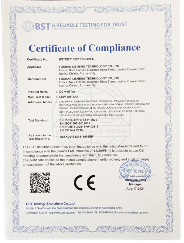  - Foshan Lisheng Technology Co., Ltd.