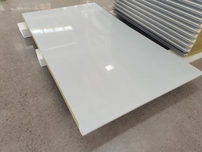 China PU Edge Sealed Panel Sandwich Rockwool Anti Leakage For Large Span PEB Steel Workshop Warehouse for sale