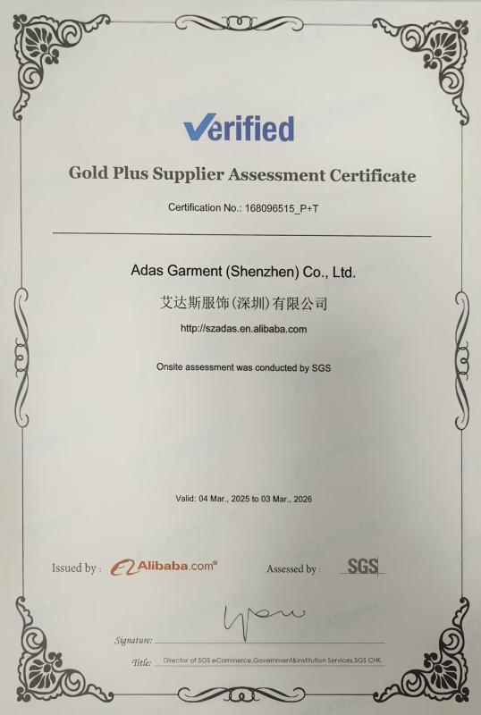 - Adas Garment (Shenzhen) Co., Ltd.