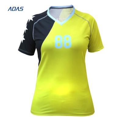 China Short Sleeve Training New Volleyball Jersey T Shirt 100% Polyester OEM for sale