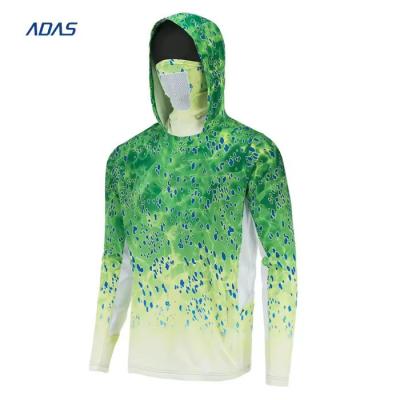 China Polyester UPF50 Camo Fishing Hoodie Jersey Long Sleeve For Adults UV Protection for sale