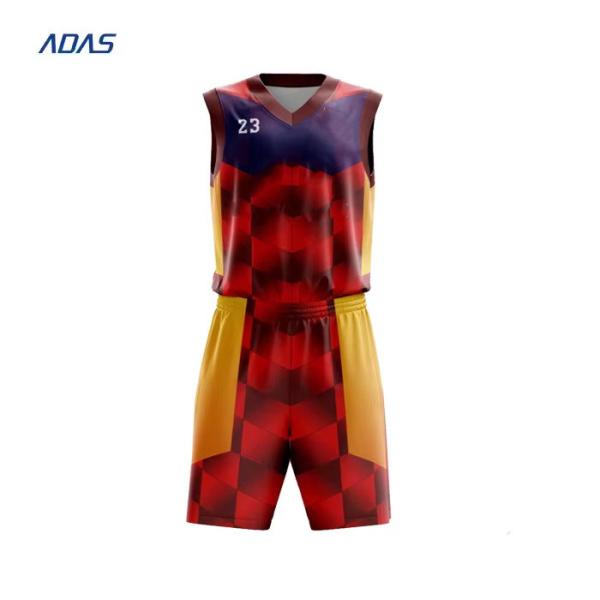 Quality Adults Custom Breathable Polyester Basketball Wear NBA Sublimation Jersey for sale