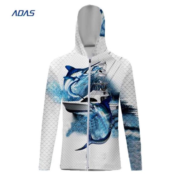 Quality ODM Casual Fishing Wear Shirts Lightweight Fishing Hoodies With Face Cover Anti UV for sale