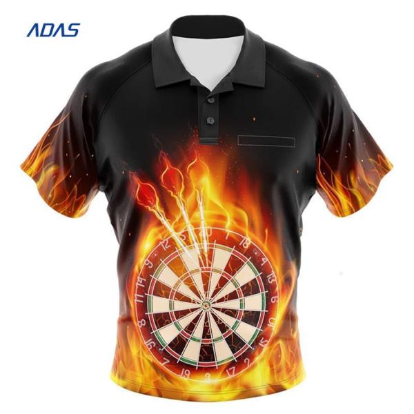 Quality Embroidered Bespoke Darts Shirts League Jerseys With Allover Printed for sale