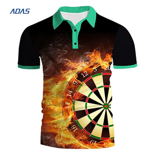 Quality Sublimation Embroidery Dart Shirt Custom Sports Jerseys Allover Printed for sale