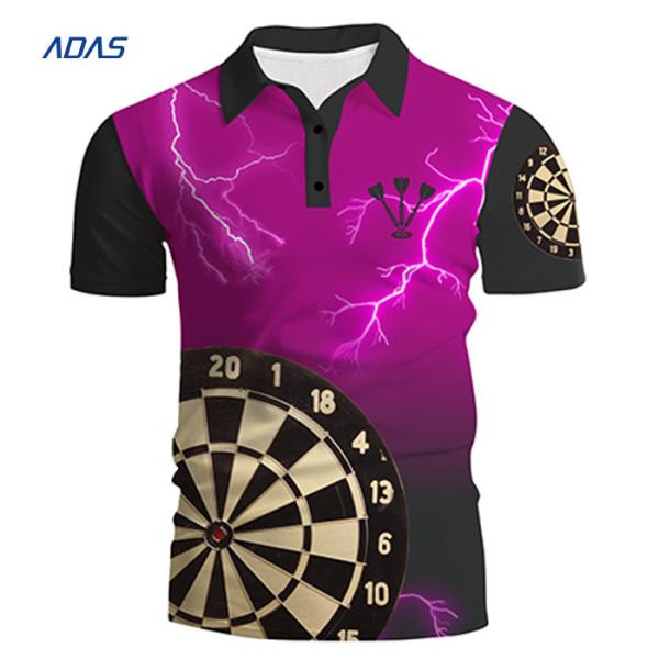 Quality Custom Men's Sport Dart Shirt Sublimation Transfer Print jerseys for sale