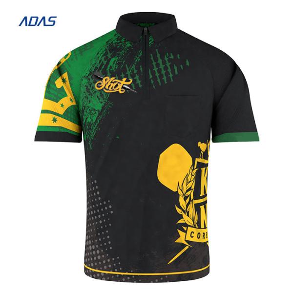 Quality Unisex Regular Fit Custom Made Dart Shirts Polo Tee Breathable Polyester for sale