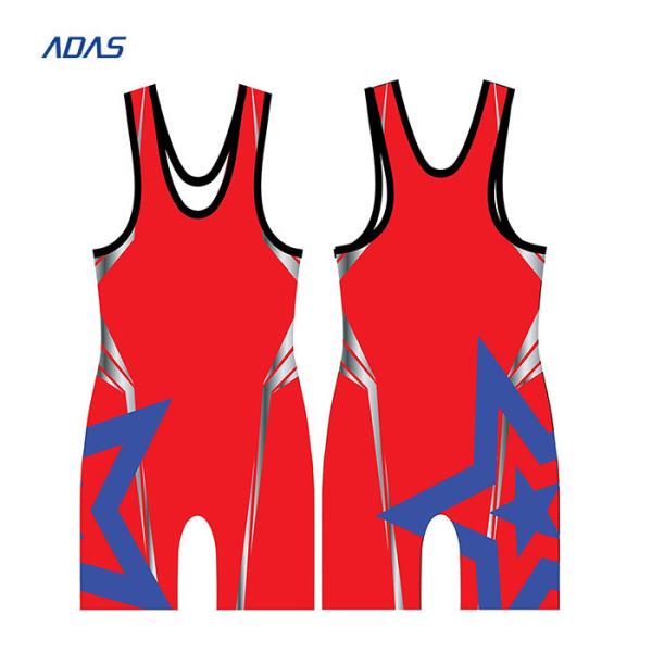 Quality Sand Blast Blank Tight Wrestling Singlet Sublimation Spandex for men for sale