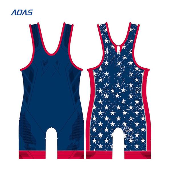 Quality Sand Blast Blank Tight Wrestling Singlet Sublimation Spandex for men for sale