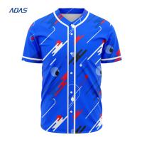 China Custom Sublimed Printed Stripe Unisex Pull Over Baseball Jersey With Team Name for sale