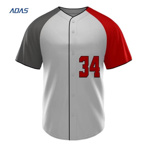 Quality Applique Design Sublimated Printed Women'S Baseball Jersey Bottom Down for sale